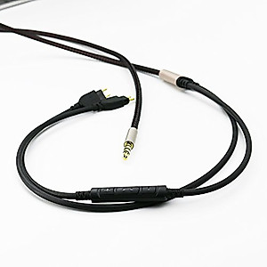 NewFantasia Audio Cable Compatible with Sennheiser HD650, HD600, HD580, HD660S, Massdrop HD6XX Headphones, Remote Volume Control Mic for Samsung Galaxy Xiaomi Huawei Android Phone