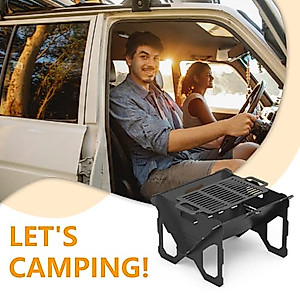 HYPATA 20 Inch Fire Pits for Outside,Portable Fire Pit for Camping,2 in 1 Metal Fire Pit Stove Backyard Patio Garden Fireplace for Camping, Outdoor Heating, Bonfire and Picnic