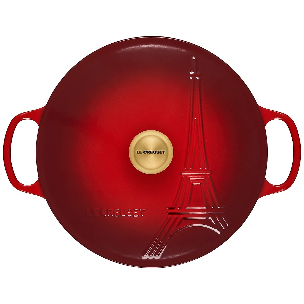 Le Creuset Eiffel Tower Collection Enameled Cast Iron Signature Braiser with Lid, 3.5 qt., Cerise