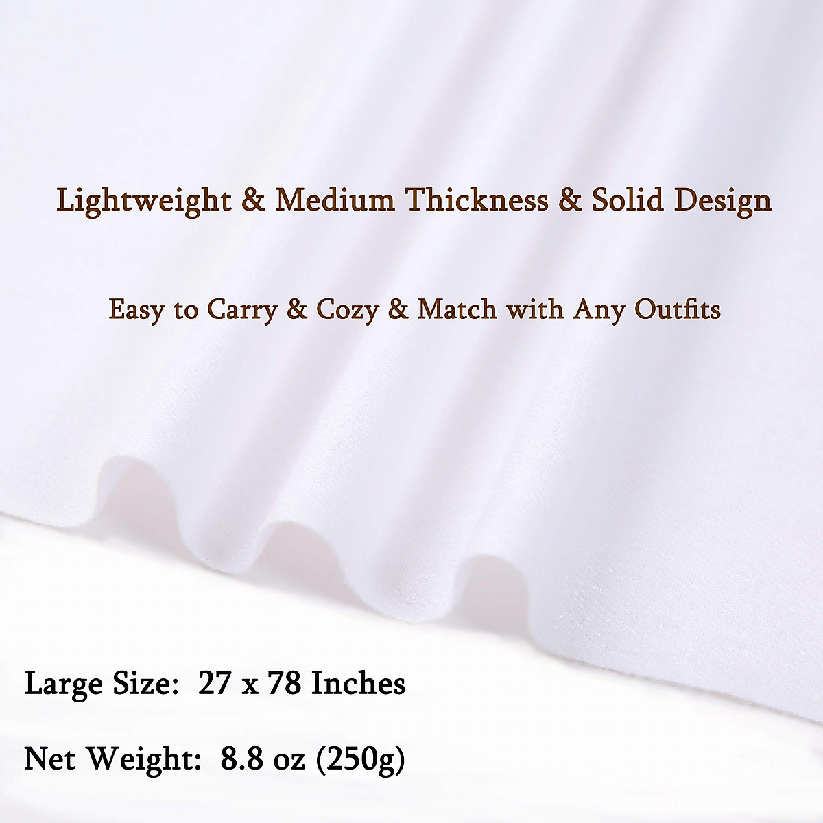 vimate Pashmina Shawls and Wraps, Women White Bridesmaid Pashmina Scarfs and Shawls for Wedding Bridal(White)