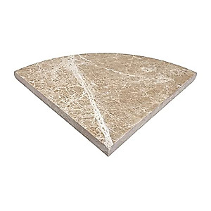 Premium Quality Marble Cappuccino Beige Shower Corner Shelf Floating Stone for Bathroom Caddy (1)
