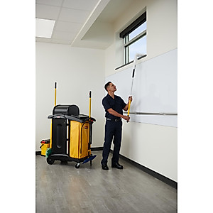 Rubbermaid Commercial Products Housekeeping Cart, 53-1/2-Inch Height, 48-1/4-Inch Length X 22-Inch Width, Black, FG9T7500BLA