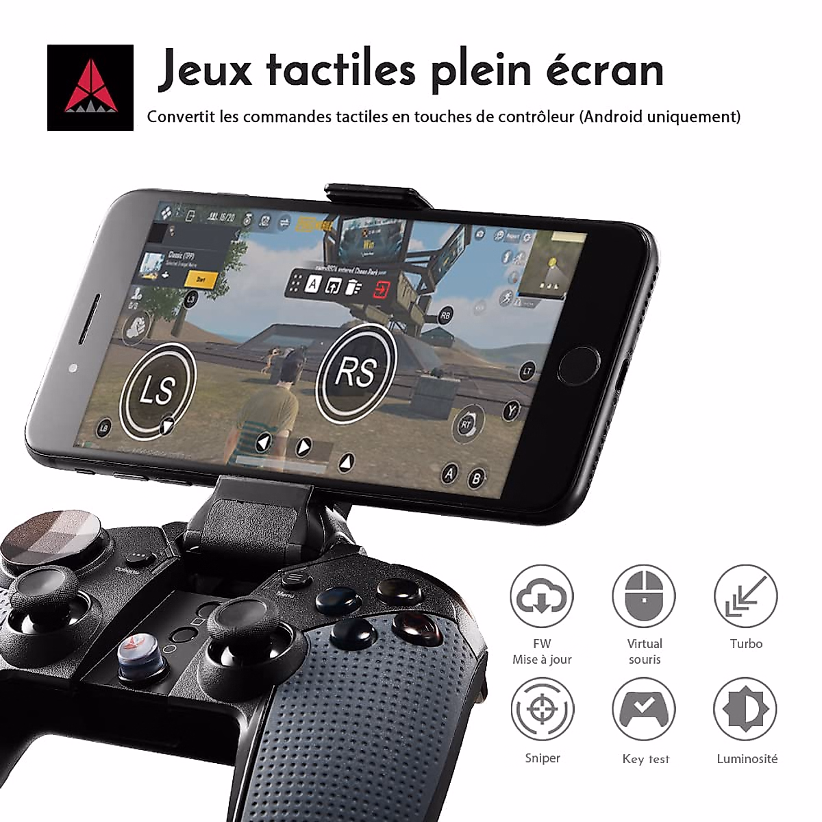 SHAKS S3b Mobile Game Controller for Android, Windows, MacOS, iOS, X-Cloud, Stadia, Geforce - Bluetooth Wireless Gamepad, Powered by Qualcomm