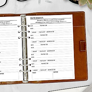 A5 Prayer Requests Planner Insert Refill, 5.83″ x 8.27″, Fits 6-Rings Binders - Filofax, LV GM, Moterm, Choice of Quantity