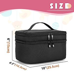 BAFASO Wearable Breast Pump Bag Compatible with Momcozy S12 Pro, Momcozy M5, Elvie Breast Pump, Carrying Case for Wearable Breast Pump and Extra Parts, Black