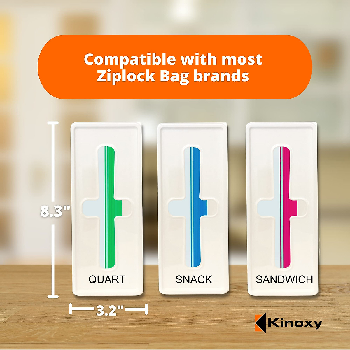 Baggy Rack Holder For Food Prep Bag, Freezer Hands Free Baggy Rack Holder, Snack Sandwich Quart Meal Prep Bag Holder, Bag Storage Box Organizer & Label Stickers Included