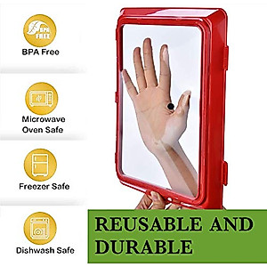 Food Preservation Trays- Stackable, Reusable Food Tray with Plastic Lid, Durable，Superior for Keeping Food Fresh,Dishwasher & Freezer Safe-6 Count