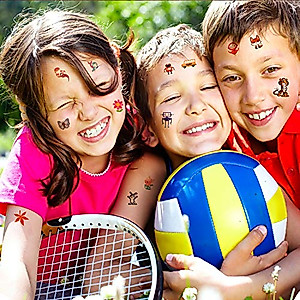 Konsait Temporary Tattoos for Kids, Glow In The Dark Mixed Style Cartoon Tattoo, Luminous Unicorn Mermaid Butterfly Animal Dinosaur Pirate Car Space Fake Tattoo, Boys Girls Party Favor Supplies