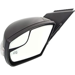 Kool Vue Driver Side Power Heated Mirror for Ford Escape 2013-2016 With Signal Light, Memory & Puddle Lamp; Without Blind Spot Light Paintable