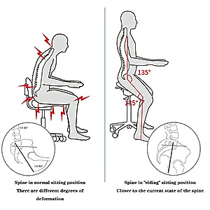 oiakus Adjustable Ergonomic Saddle Stool, Hydraulic Heavy-Duty Swivel Salon Stool, Dental Chair Stool with NO Pedal, Lift Chair Work Chair for Dental Lab Salon Massage Studio Office