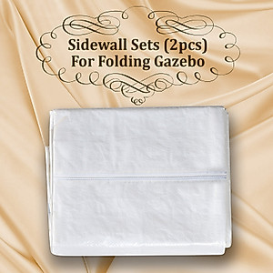 BenefitUSA Sidewalls 10'X6.4' Size for Tent Outdoor Pop Up Canopy Gazebo Marquee with Zipper&Window