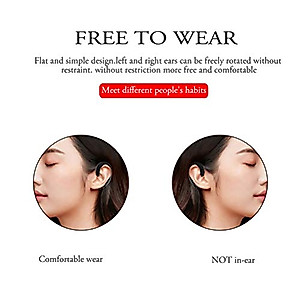 3C Light Ear Hook Wireless Bluetooth Headphone,Painless Wearing Single Ear Bluetooth Earpieces with Mic,Lightweight Non Bone Conduction Headsets for Cell Phone Android iPhone X/8/7/6(Black)