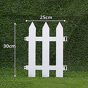 White Christmas Tree Fence 4 pcs 9.8x11.8 Inch Christmas Tree Gate for Dogs Cats Wedding Party Decoration Indoor Garden Border Grass Lawn Edge Fence(39.4 inch Total)