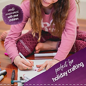 Crafts 4 All Fabric Pens for Clothes - Pack of 24 No Fade, Fabric Markers Permanent For Clothes - No Bleed, Machine Washable Shoe Markers for Fabric Decorating - Laundry Marker, Erases Stains Easily