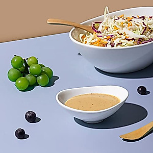 LIFVER 9" Large Serving Bowls Set of 4 Mini Dipping Bowls Set of 8