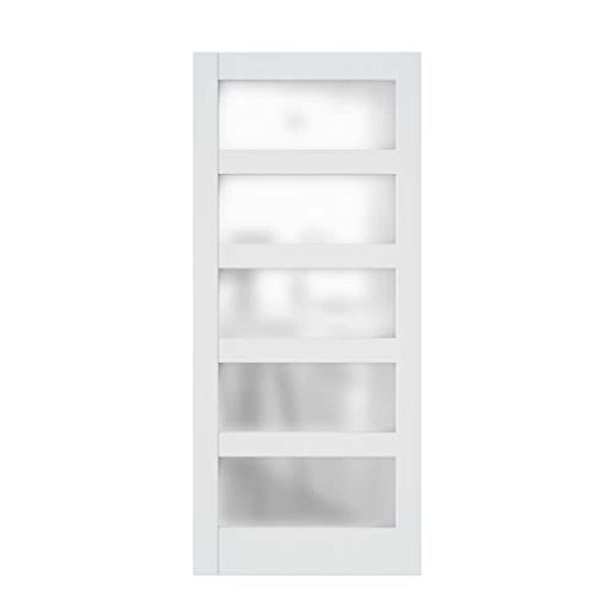 ARKHJEM Glass Sliding Barn Door 36''x84'' Sturdy Barn Door Slabs, Assembly Needed, Barn Doors for Home 5 Panel of Frosted Glass Easy Installation for Living Room Bathroom (No Hardware Include)