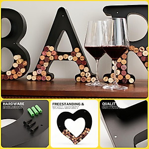 Decomil Wine Cork Holder (Heart) | Decorative Wine Cork Holder (Heart) | Wall Art Cork Holder Decor (Heart)