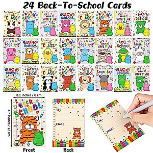 Fovths 24 Set Mini Back to School Jungle Stuffed Animals Bulk with Schoolbag Cards Keychain Animal Plush Toys Party Favors Classroom Gifts for Students