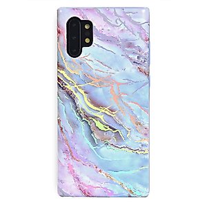 Velvet Caviar for Samsung Galaxy Note 10+ Plus Case Marble - Cute Protective Phone Cases for Women, Girls (Holographic Pink Blue)