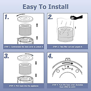 ROMON MK01 & MK06 Filter Replacement for MK01 MK06, ToLife TZ-K1, Kloudi DH-JH01 air Purifier, Standard Version, 2 Pack, Blue
