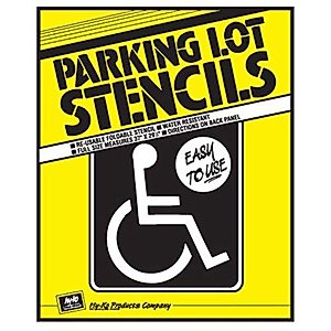 Hy-Ko Products PLS-10 Handicap Parking Lot Stencil 32.5" x 25" White