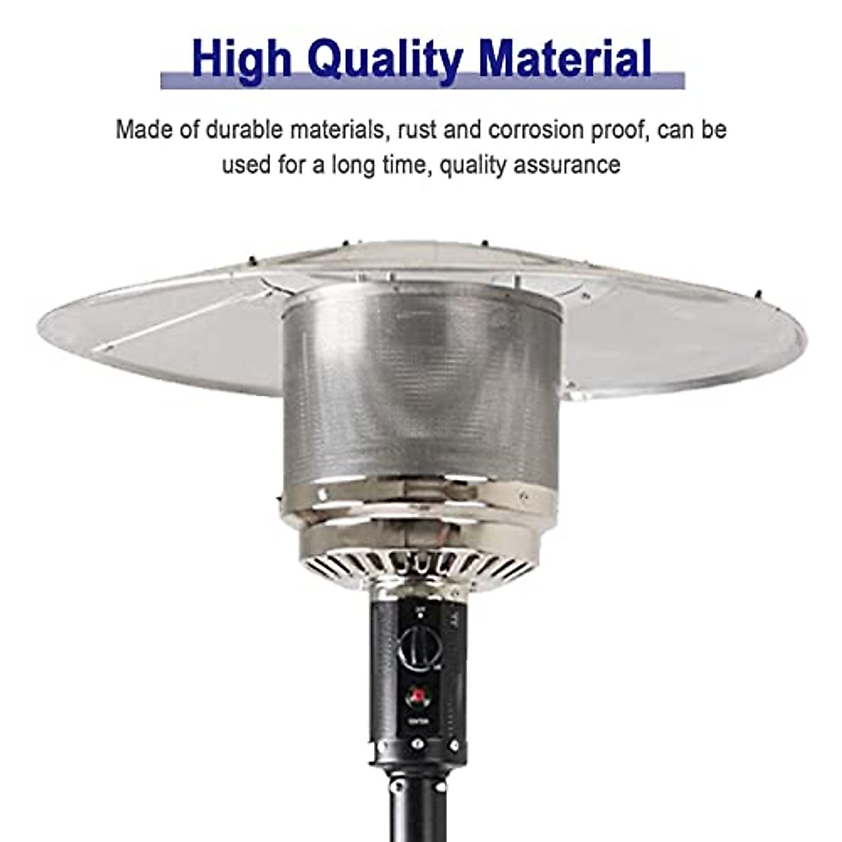 PIONOUS 46,000 BTU Outdoor Power Propane Heater with Wheels, suitable for Potluck, Hotel, Gardens, Homes, Parties, Cruises- Black, 3 Set