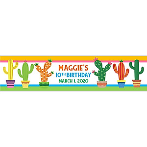 Cactus Water Bottle Labels, Persoanlized Party Favors, Pack of 25 Peel and Stick Waterproof Wrappers