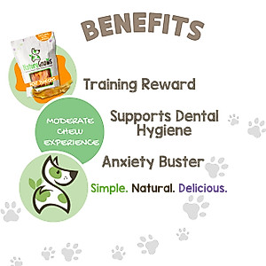 Nature Gnaws Beef Tendons for Dogs 4-5" (5 Count) - Mixed Thickness - Long Lasting for Small and Medium Dogs - Natural Beef Jerky Dog Chew Bones - Rawhide Free