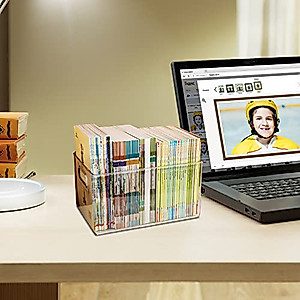 Cabilock Large Storage Bins Stacking Storage Bins Desktop Storage Basket magazine storage rack Magazine Holder tabletop Basket Shelf Plastic Magazine Basket Large Storage Bins Stacking Storage Bins