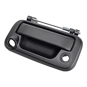 AM Autoparts Rear Metal Tailgate Handle Textured Black for Ford F150 F250 w/Camera