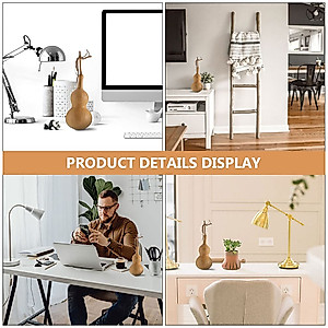 Kisangel Dried Gourd Natural Wu Lou Hulu Feng Shui Fortune Wealth Ornament for Office Desktop Craft Decorations