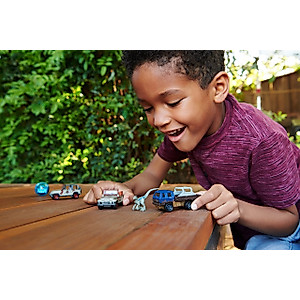 Matchbox Jurassic World 1:64 Die-cast Vehicle & Dinosaur 5-Packs, 5 Cars & 1 Mini Figure, Toy Set & Collectible