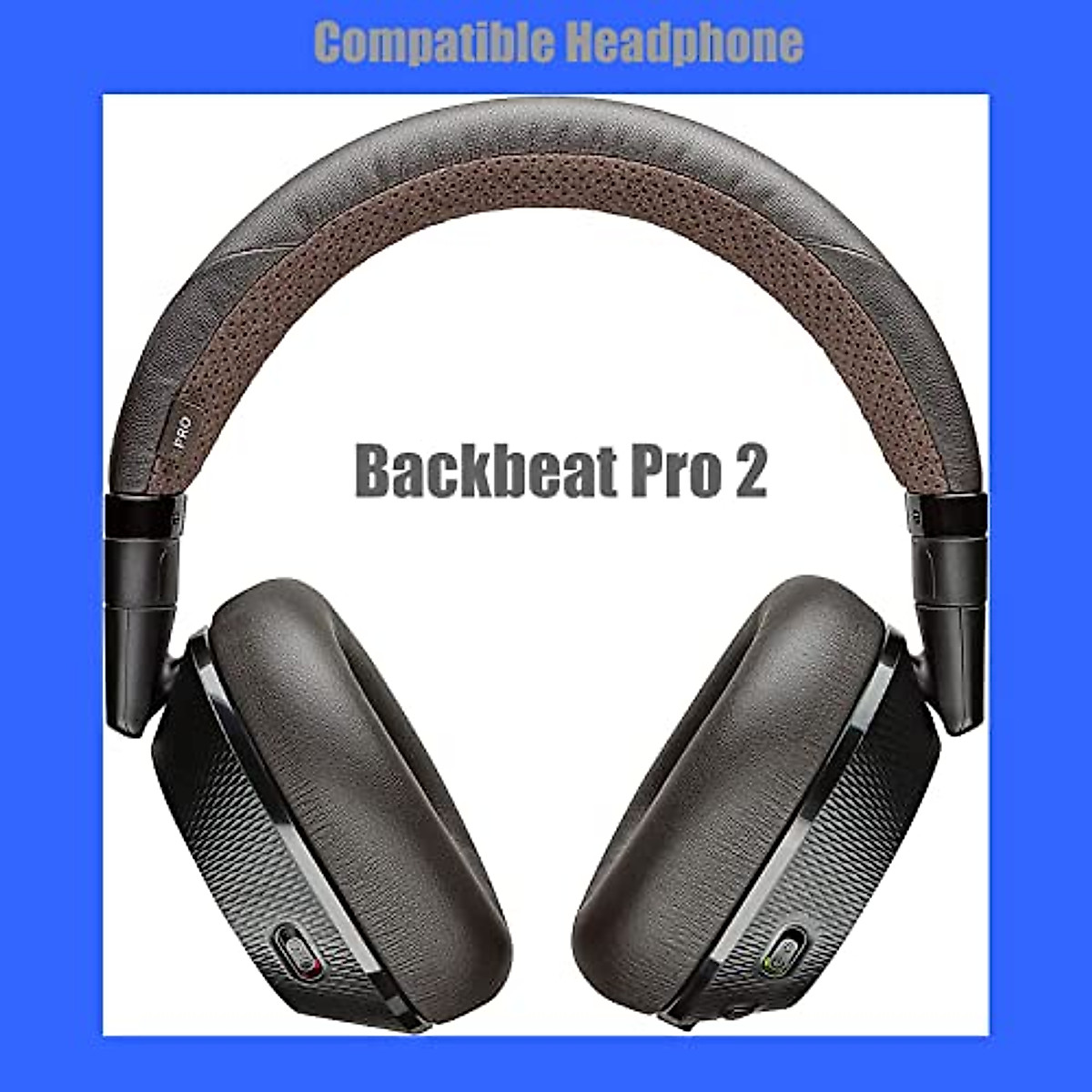 JULONGCR Backbeat Pro 2 Earpads Replacement Voyager 8200 UC Ear Pads Cushions Parts Cover Cups Muffs Compatible with Plantronics Voyager 8200 UC/Backbeat Pro 2 Headphones. (Black)