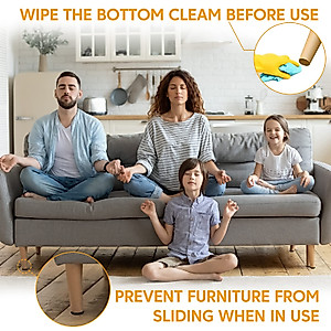 Non Slip Furniture Pads for Hardwood Floors, Cuttable Self Adhesive Silicone Anti Skid Pads Grippers for Furniture Electronics Home Appliances, 4 x 40 Inches (Black)