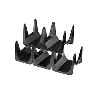 Clever Chef Premium Stackable Wine Rack Custom Wine Storage, Snap & Stack Design Perfect to Fit Any Space, Sturdy & Lightweight Plastic, Pack of 5 Wine Racks, Black