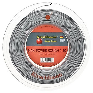 Kirschbaum Reel MAX Power Rough Tennis String, 1.30.mm/16-Gauge, Silver Grey