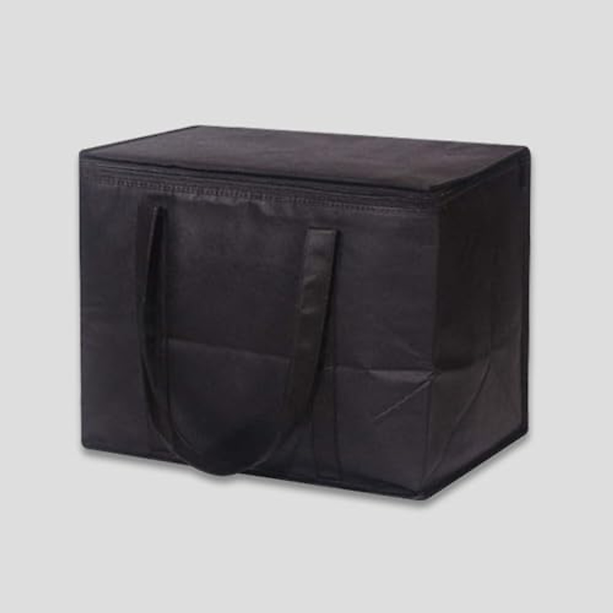 Kichvoe Insulated Food Cooler Bags Non-woven Thermal Food Tote Bags Catering Pizza Bags Food Carrying Bag with Bottom Board for Food Warm Outdoor Picnic