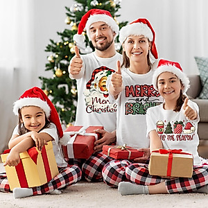 12 Sheets Christmas Heat Transfers Vinyl,Christmas Iron On Transfers for T-Shirts,Christmas HTV Vinyl Iron on Decals for Clothes Pillow Hoodie DIY Crafts