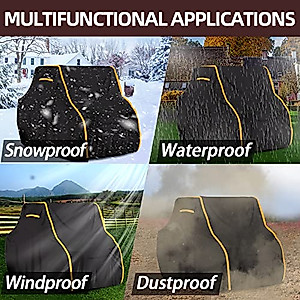 StarknightMT UTV Cover 2-3 Seaters, Universal 420D Heavy Duty Cover Compatible with Can Am X3 Defender Commander Polaris RZR Ranger CFMOTO ZForce UForce Pioneer Kawasaki Mule Teryx 128"x57"x72"