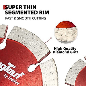 4-1/2" Diamond Blade, Segmented Diamond Saw Blade for Porcelain, Tile, Brick, Granite and Concrete (4.5"-3pcs)