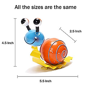 Cruis Cuka Metal Garden Decor Cute Snail Yard Art Outdoor Lawn Patio Ornament Fence Decorations for Outside - Set of 2(Yellow,Orange)