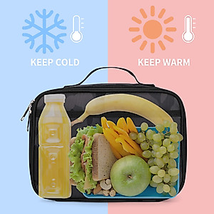 rickyh style Lunch Box with Padded Liner, Spacious Insulated Lunch Bag Durable Thermal Lunch Cooler Pack with Strap for Men Women Boys Girls Adults School Sports Beach Picnic Work Camp,2 Pocket