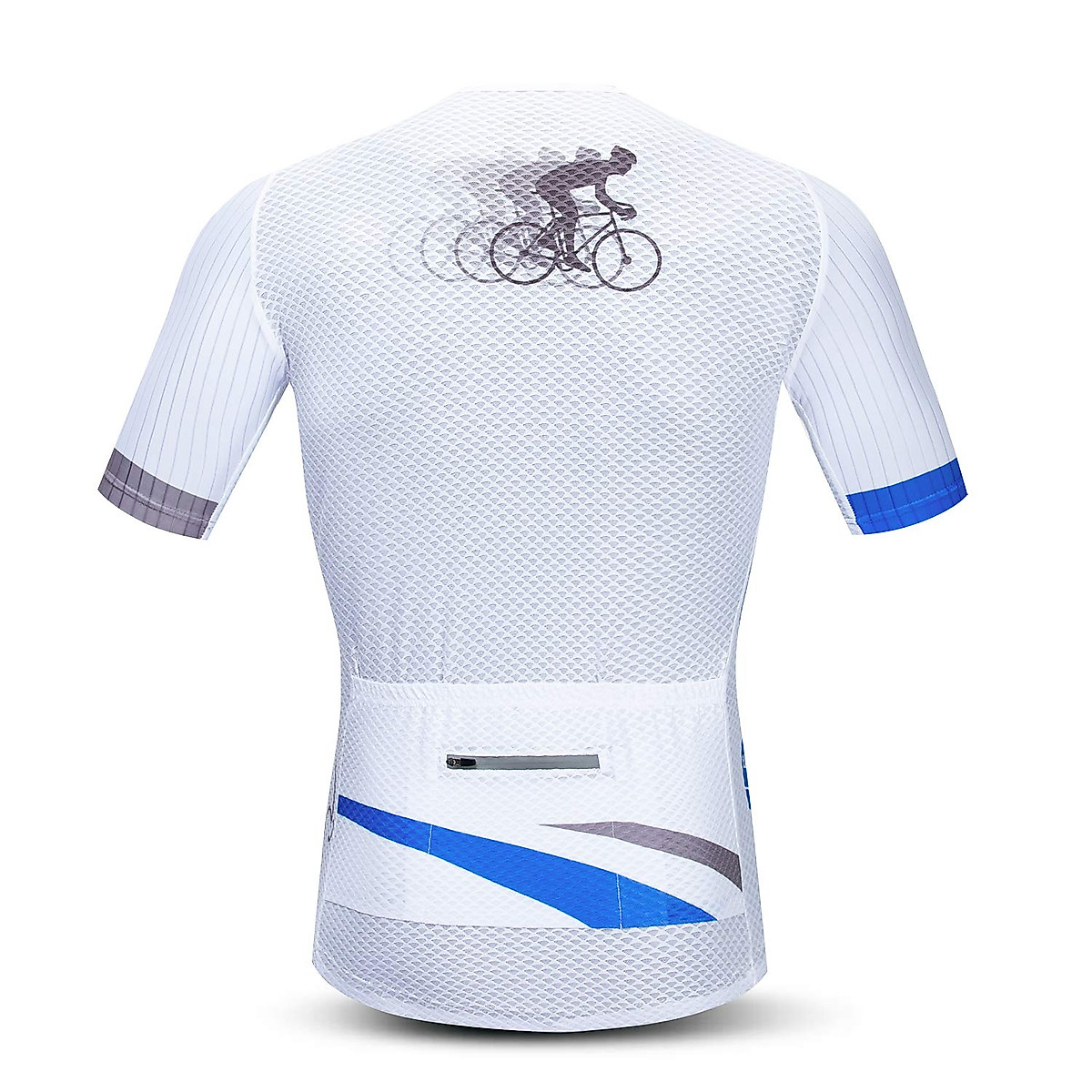 White Cycling Jersey Men, Men's Racing Bike Shirt Tops S-XXXL