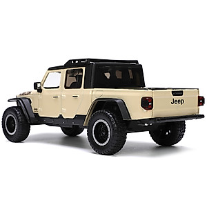 Jada Toys Just Trucks 1:24 2020 Jeep Gladiator Die-cast Car Tan with Tire Rack, Toys for Kids and Adults (32711)
