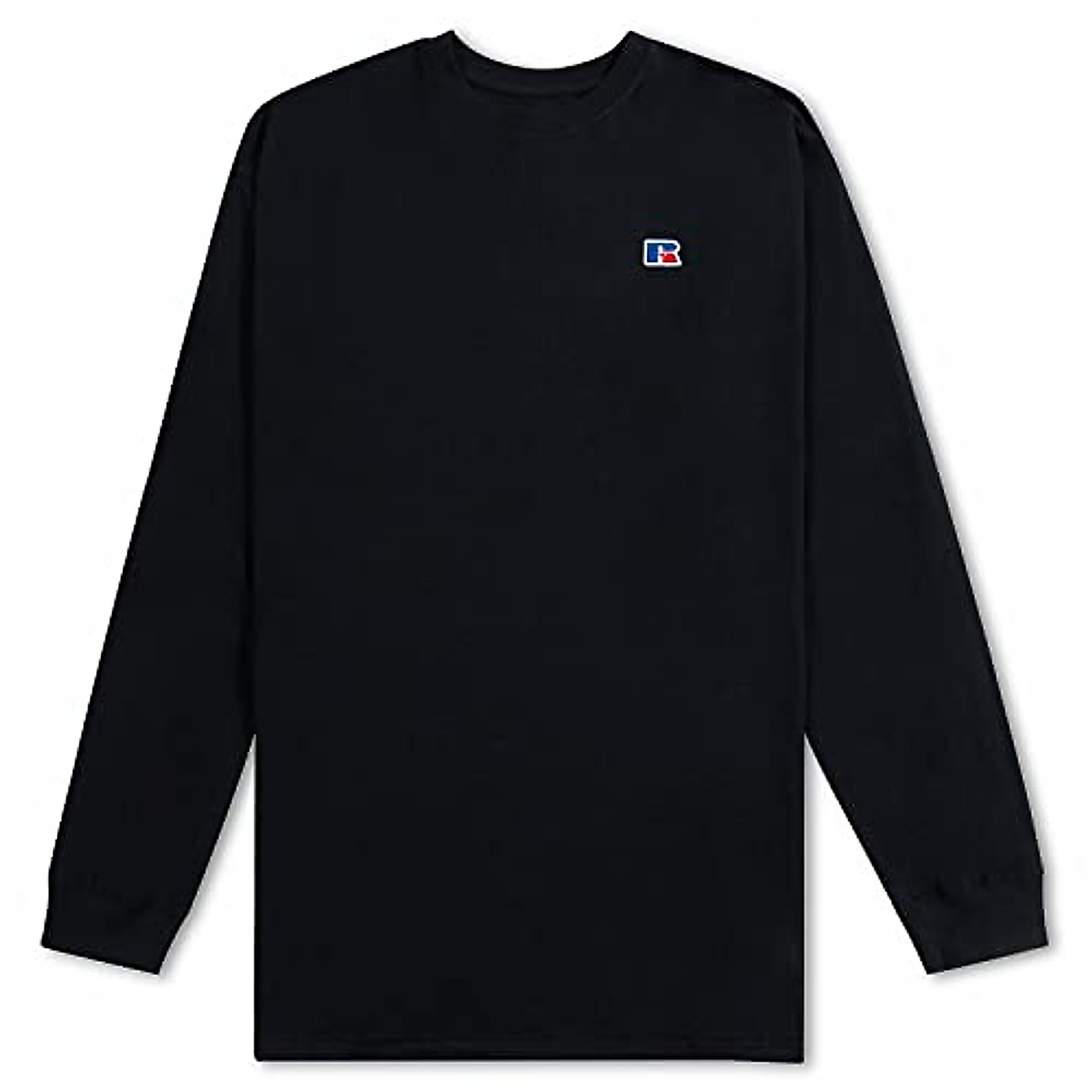 Russell Athletic Big and Tall Long Sleeve T Shirts – 2 Pack Mens Cotton Shirt Black/Heather Grey