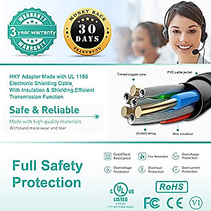 HKY AC Adapter Replacement for DJI Phantom 3 Series Drone Charger DJI Phantom 3 Professional/Professional (Pro)/Advanced/Standard/DJI Phantom 3 Pro Quadcopter Drone & Remote Control UL Listed