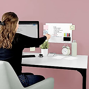 Frameless 2-Sided Whiteboard | 16in x 12in | Flippable Two-in-one Whiteboard with 4 Markers and Eraser-Holder | Made in The USA by M.C. Squares