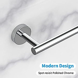 Cilee 2 Pieces Polished Chrome Bathroom Towel Bar, 16 Inch Double Towel Racks,Bathroom Towel Holder Hand Towel Bar for Bathroom Stainless Steel Wall Mount