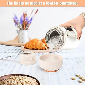 CUPADA Cat Torn Paper Food Jar, Funny 3d Insulated Hot Food Jars Vacuum 17OZ with Folding Spoon for Work Trip Picnic Camping