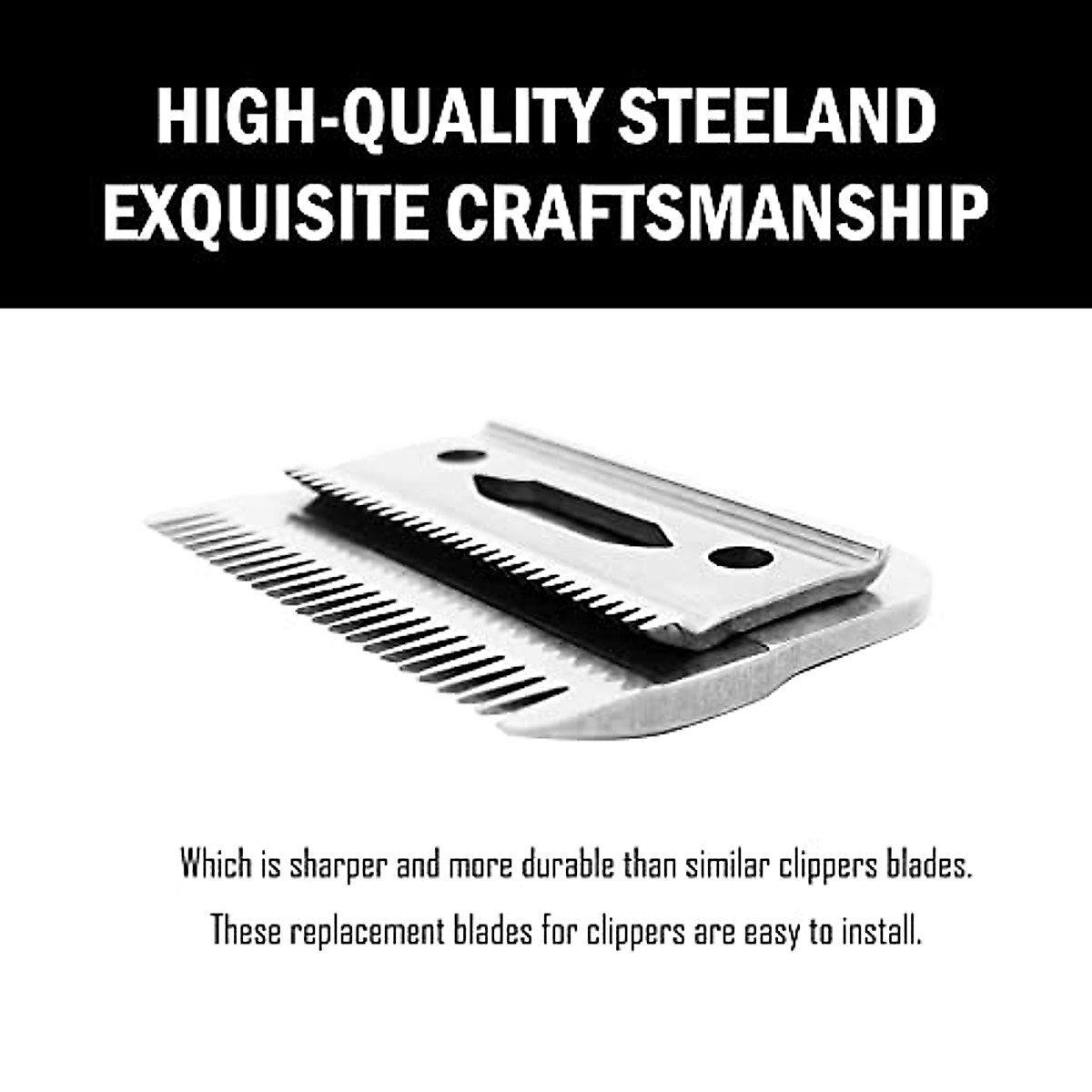 Replacement Blade for Wahl Clippers, Professional Precision 2 Holes Adjustable Hair Trimmer Parts Blades Compatible with Wahl 5 Star Series Cordless, Super Taper, Magic Clip Clipper for Barber